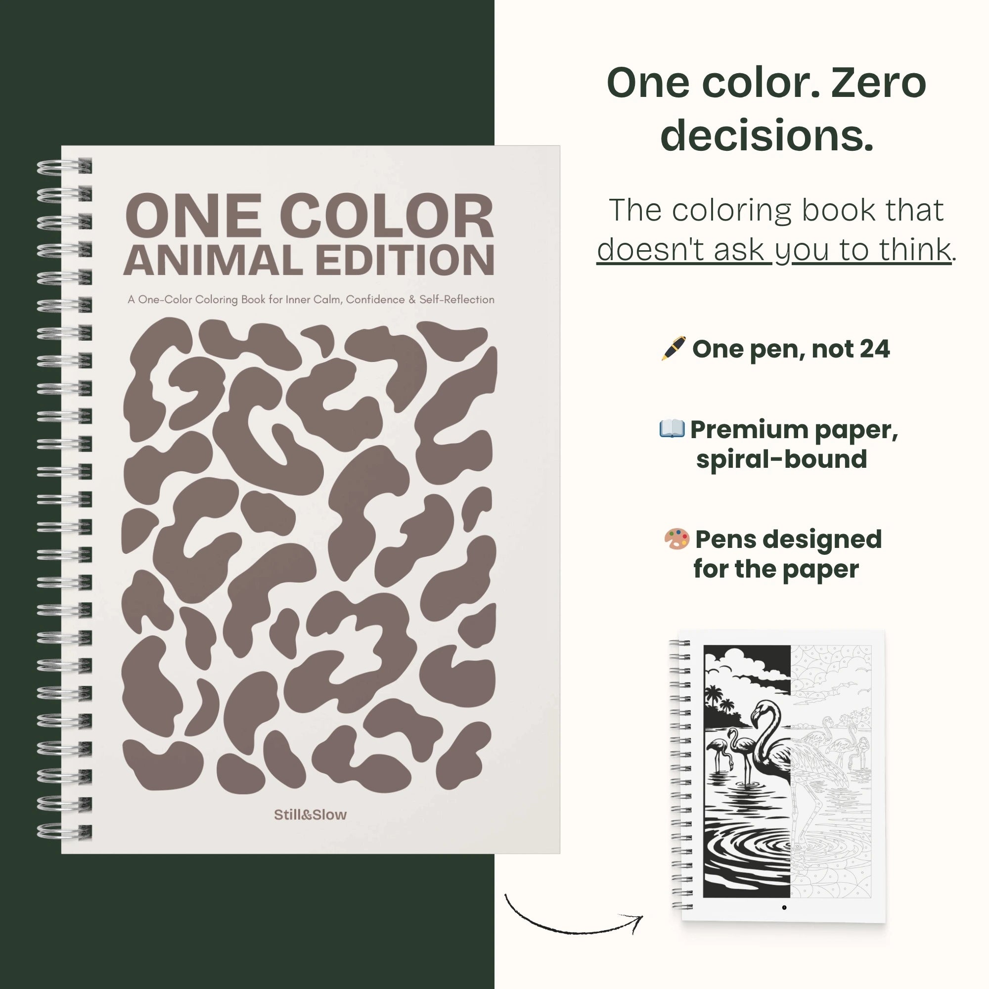 One Color Coloring Book - Animal Edition – Still&Slow