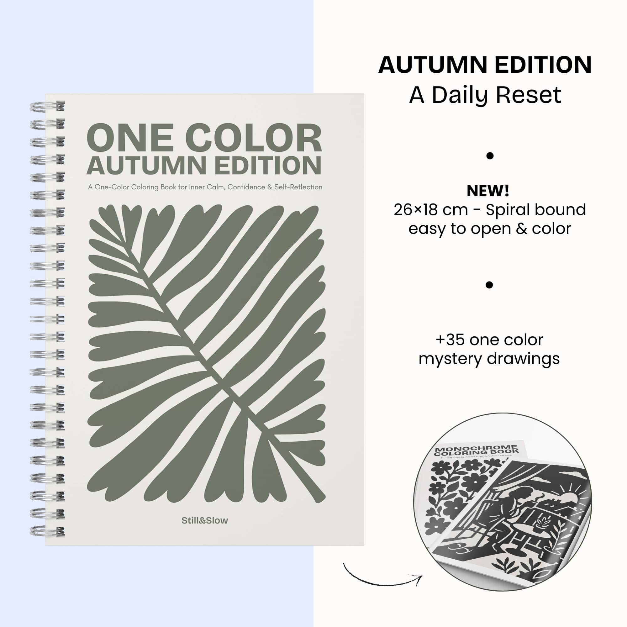 One Color Coloring Book - Autumn Edition – Still&Slow