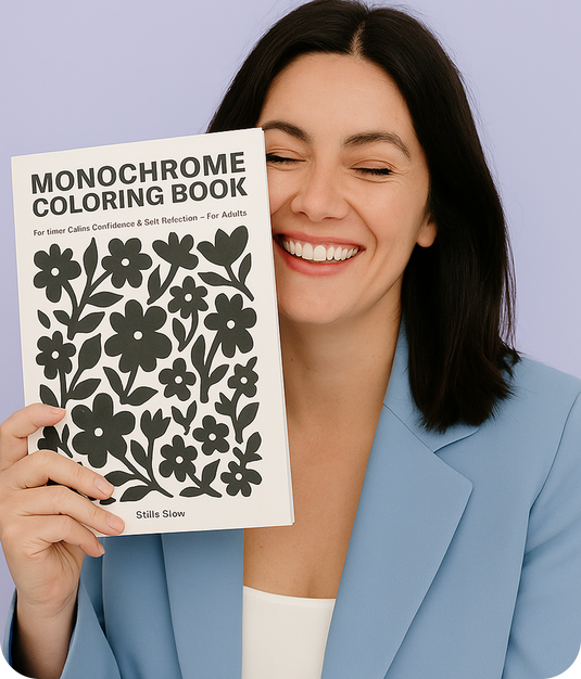 Still & Slow - The Only One-Color Minimalist Coloring Book for Adults ...